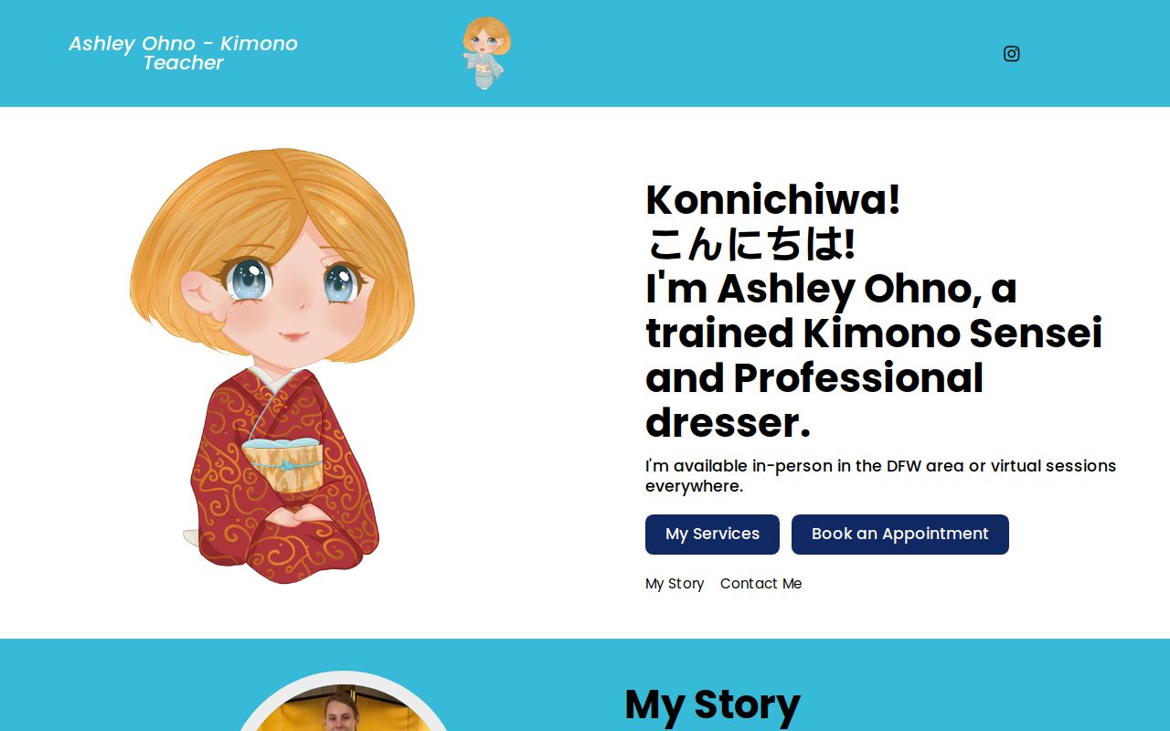 Ashley Ohno Kimono Teacher